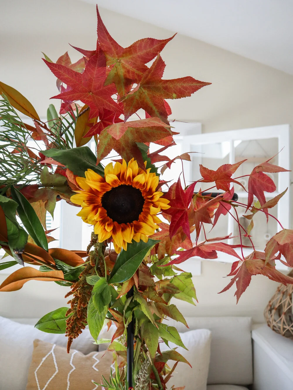A Living, Over-the-Table Display of Fall Foliage for a Festive Occasion ...
