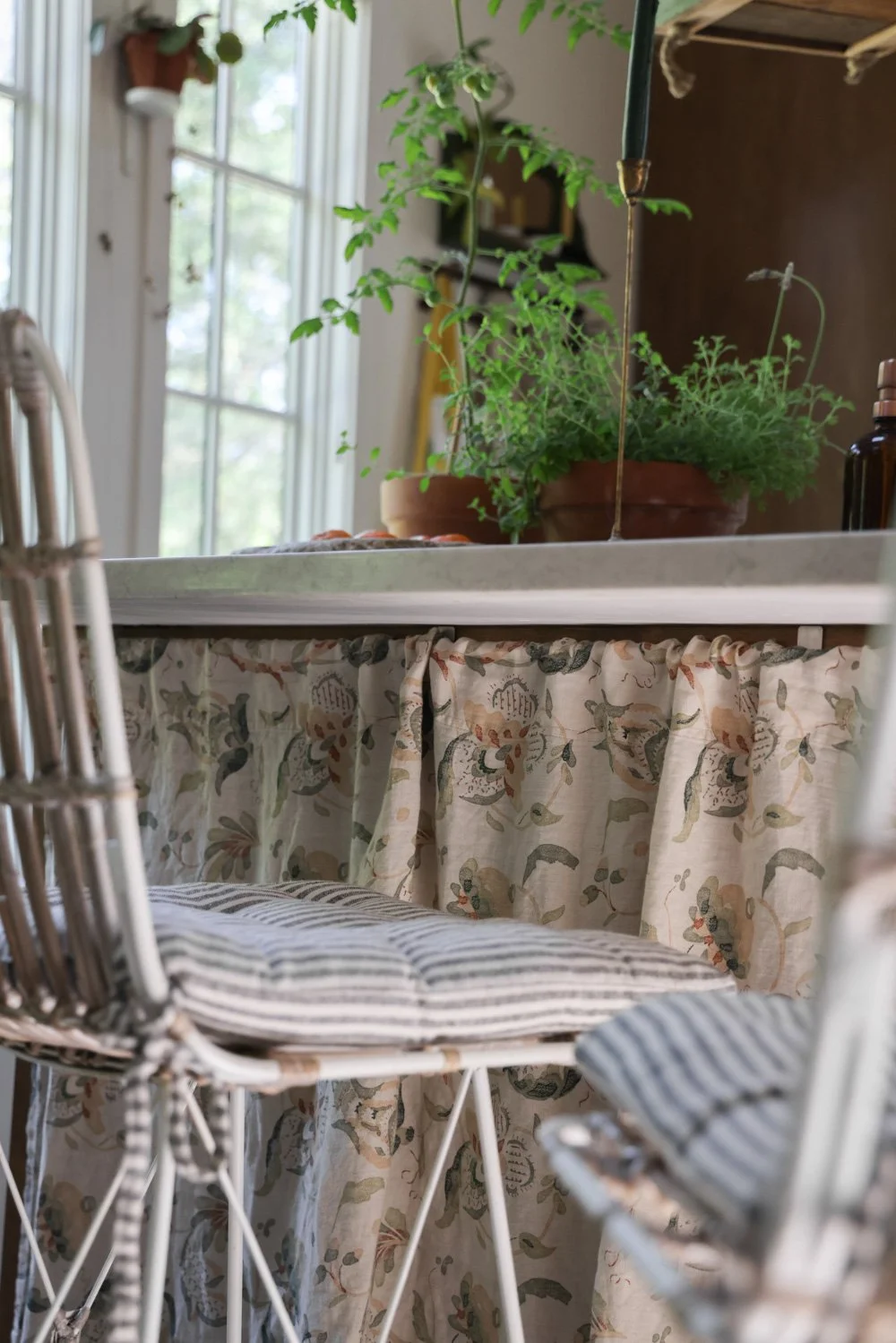Low Waste & Limited Budget: Upcycled, Removable Kitchen Counter Skirt ...
