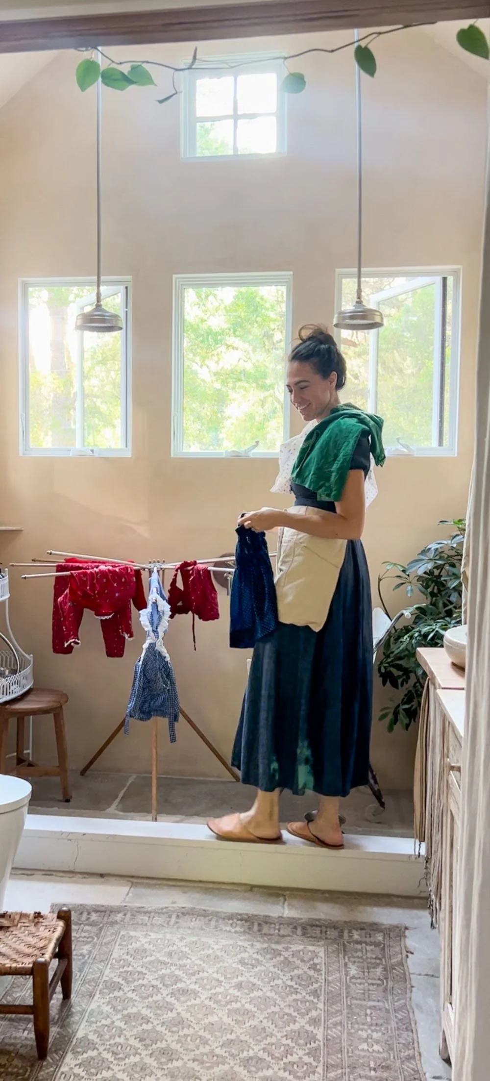 Small Space Laundry Zone Solution for Air Drying Linens — The Tiny ...
