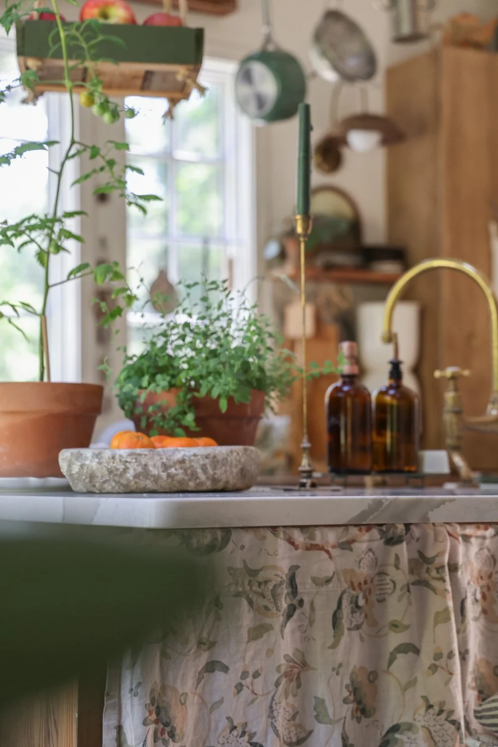 Low Waste & Limited Budget: Upcycled, Removable Kitchen Counter Skirt ...