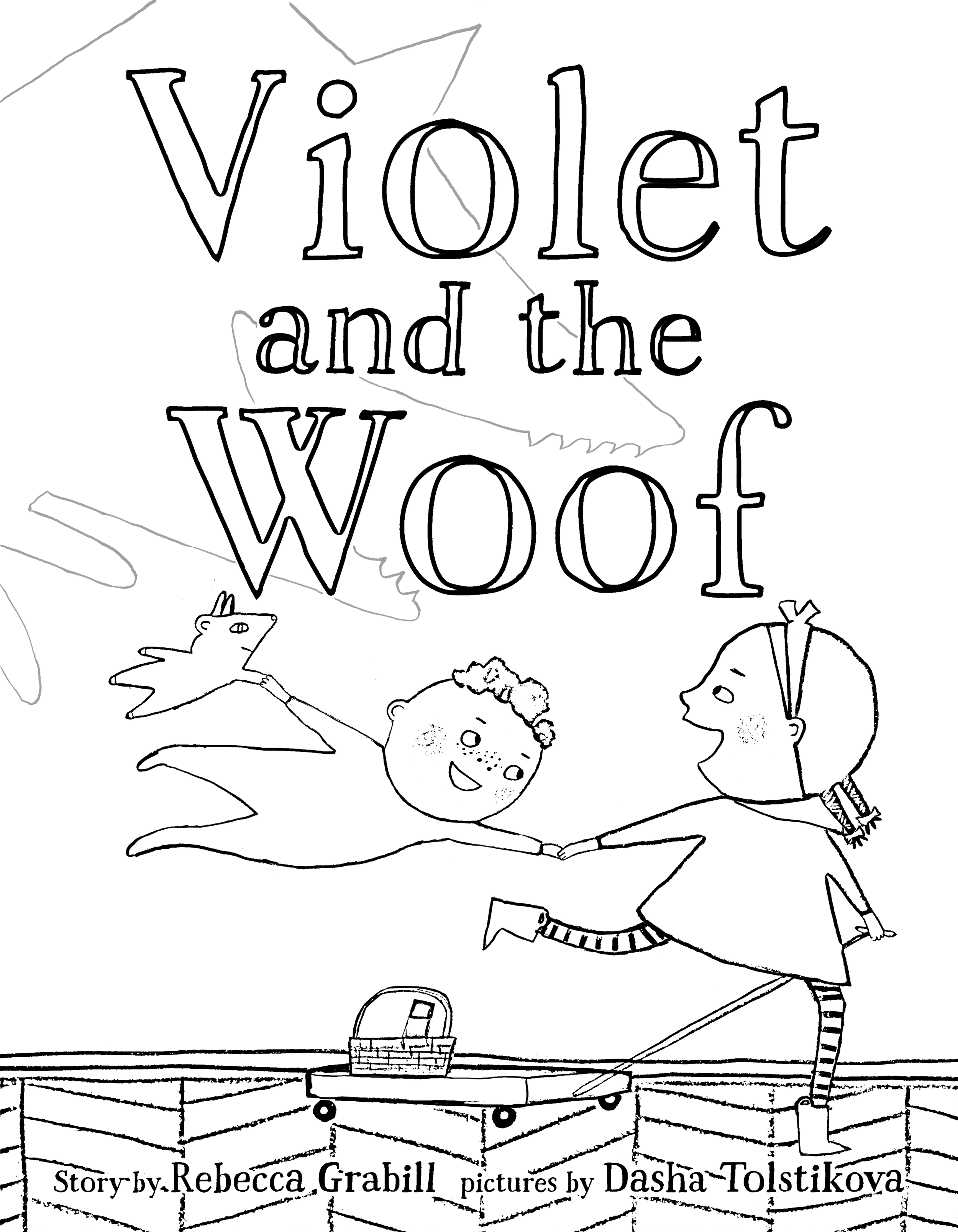 Woof Sketch Coloring Page