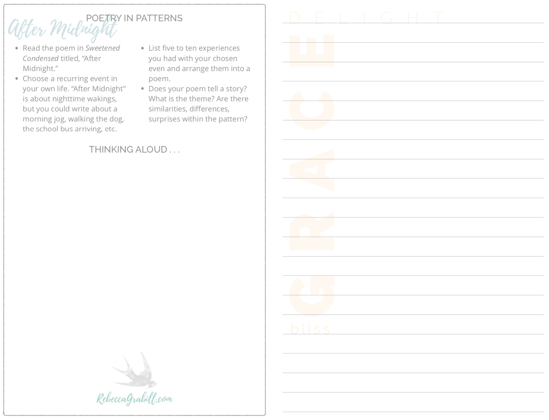 Be Inspired with the Poetry Journal Project: A Printable Journal of ...