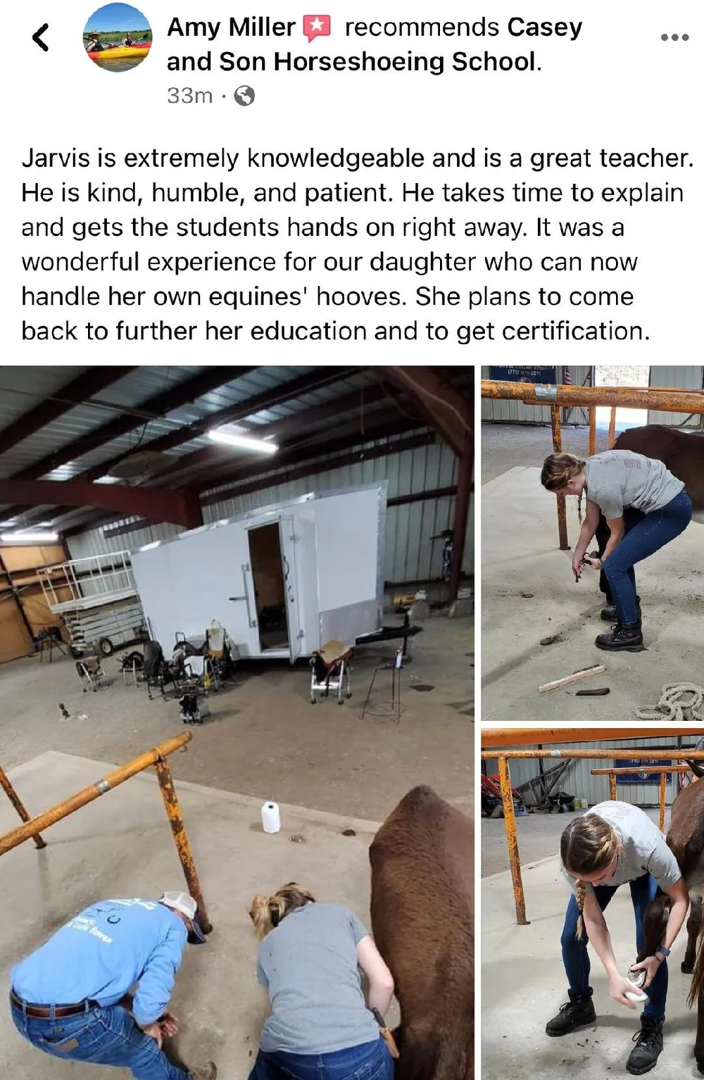 Trim Class — Casey & Son Horseshoeing School