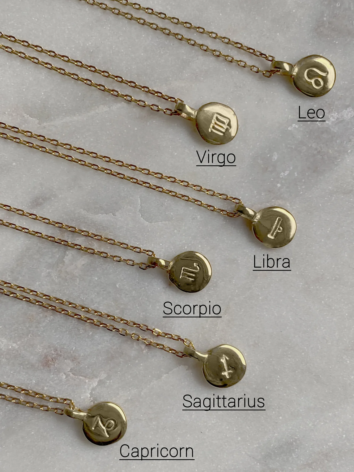 Real gold zodiac sign necklace 60 photos - Astrologytoyou.com