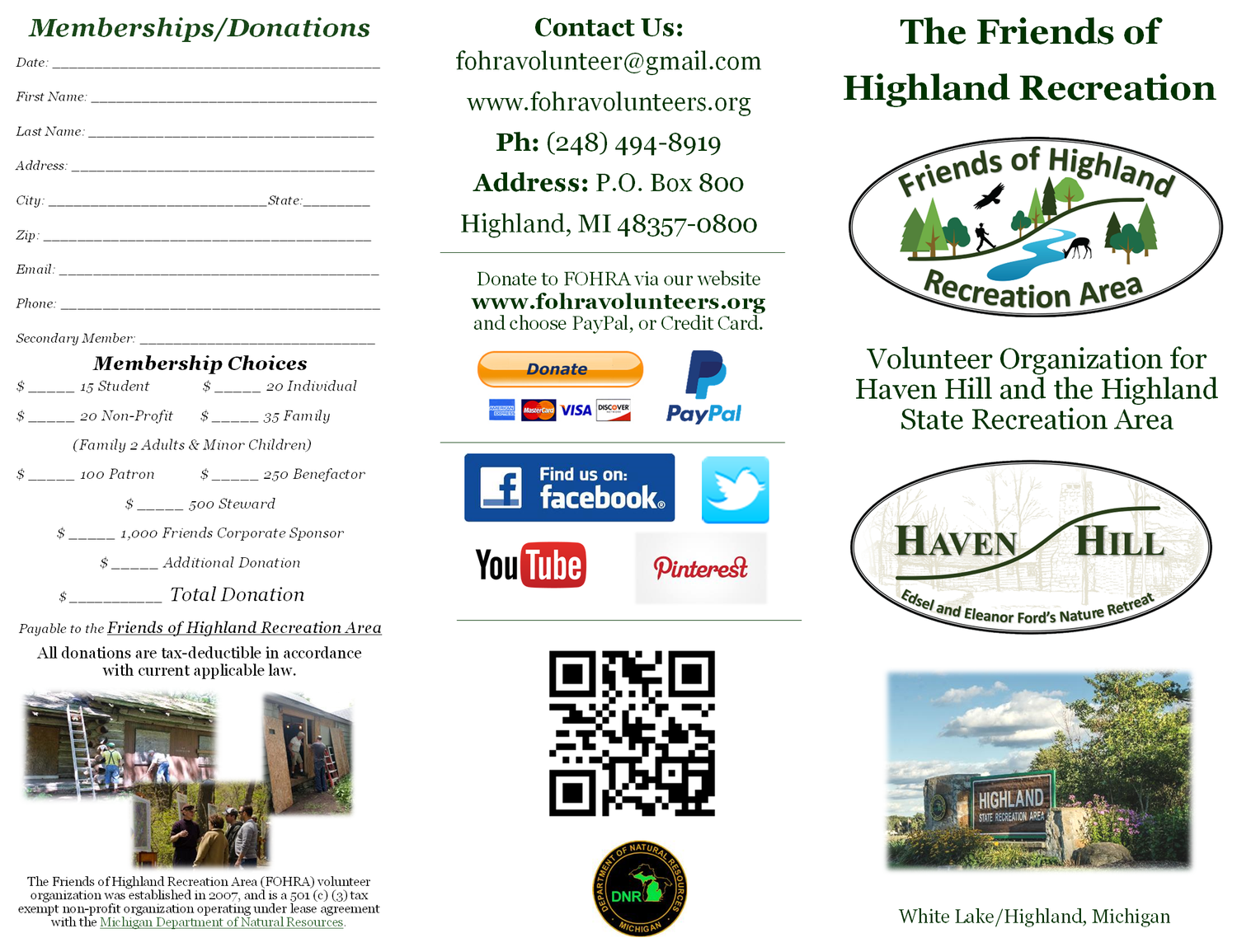 The Friends of Highland Recreation Area