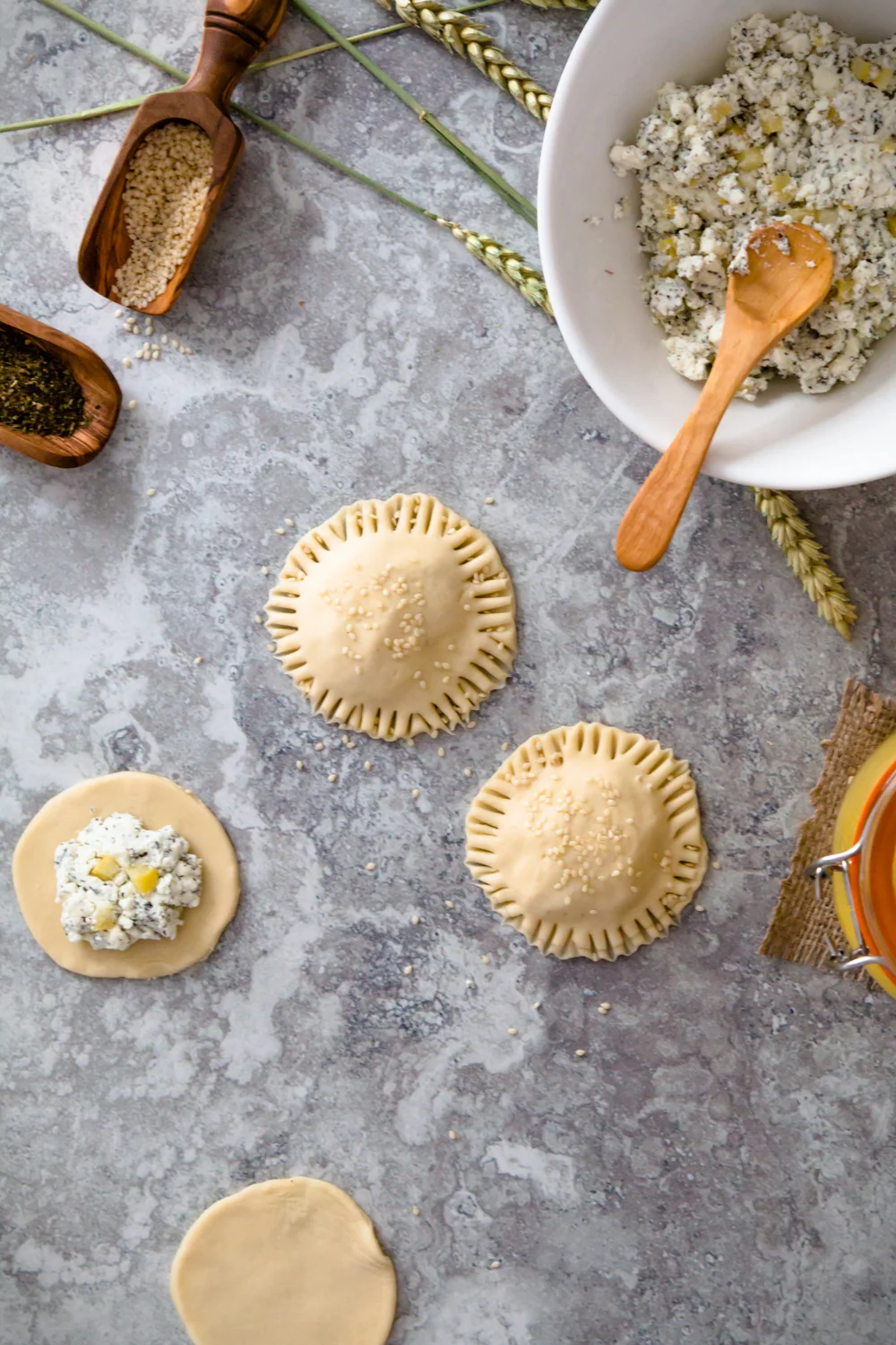 Feta and Preserved Lemon Mini Cheese Pie — My Moroccan Food