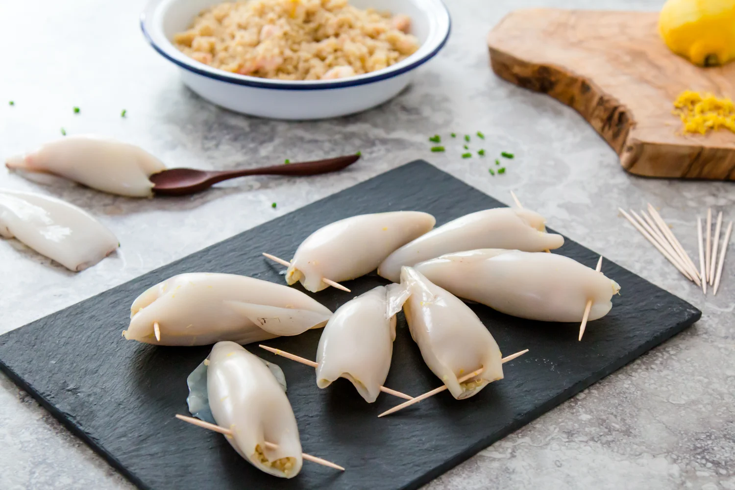 Quinoa and Shrimp Stuffed Squid Tagine — My Moroccan Food