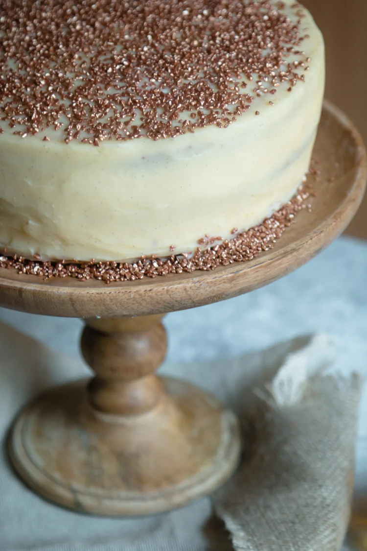 Almondy Honey And Vanilla Layer Cake with Amlou Filling — My Moroccan Food
