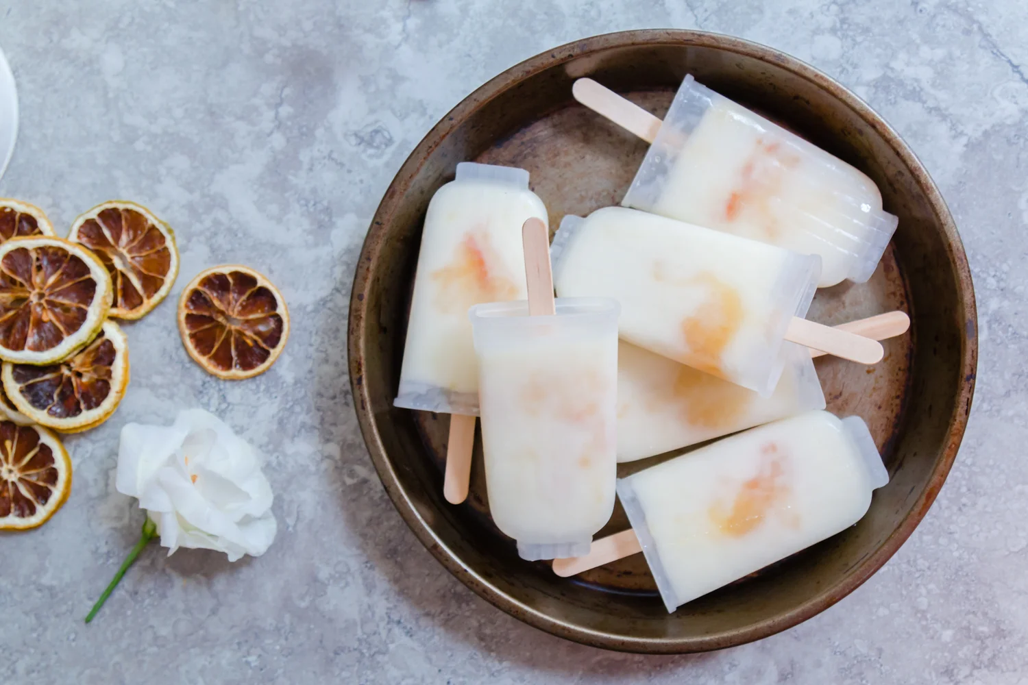 FroYo Orange Blossom Lemonade Popsicles — My Moroccan Food