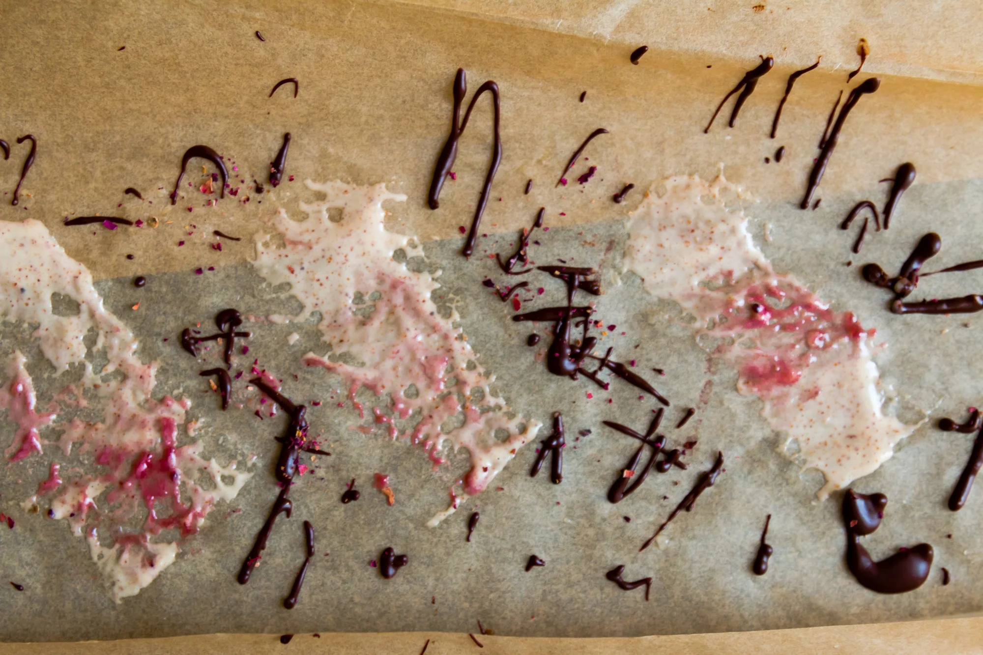 Almond butter and rose popsicles with strawberry jam — My Moroccan Food