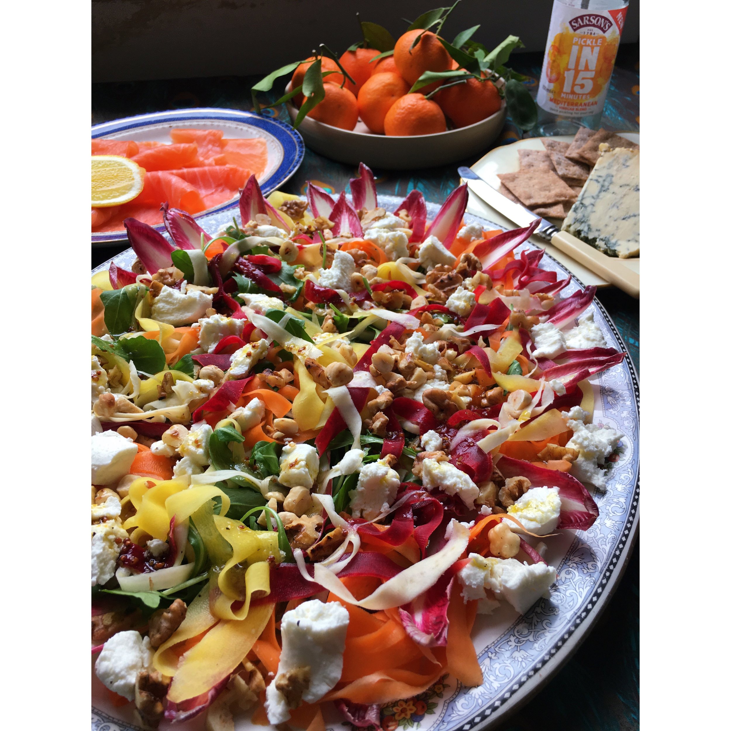 Quick Pickled Carrot and Parsnip Salad with nuts and soft Goat’s Cheese ...