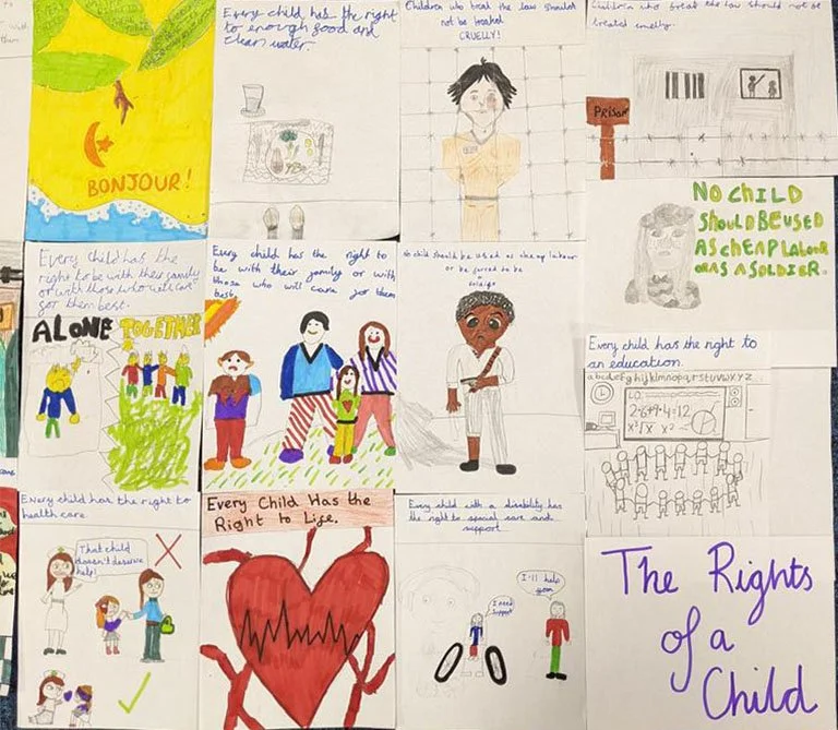 St. Mary's Horsforth Year 6 Class Quilt made up of Children's Rights ...