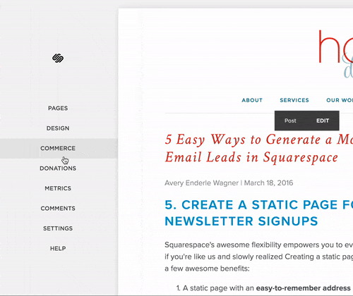 4 Easy Ways to Generate a Mountain of Email Leads in Squarespace • Hoot ...