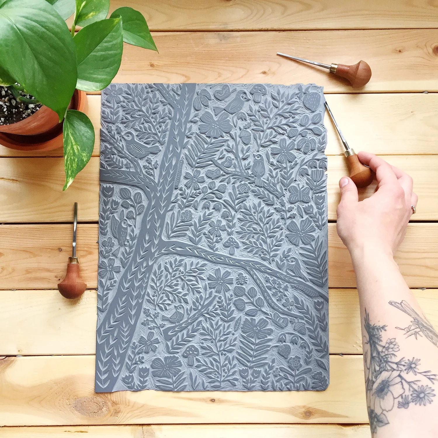 Richelle Bergen | Hand-Carved Block Prints & Ceramic Mosaics | Canadian ...