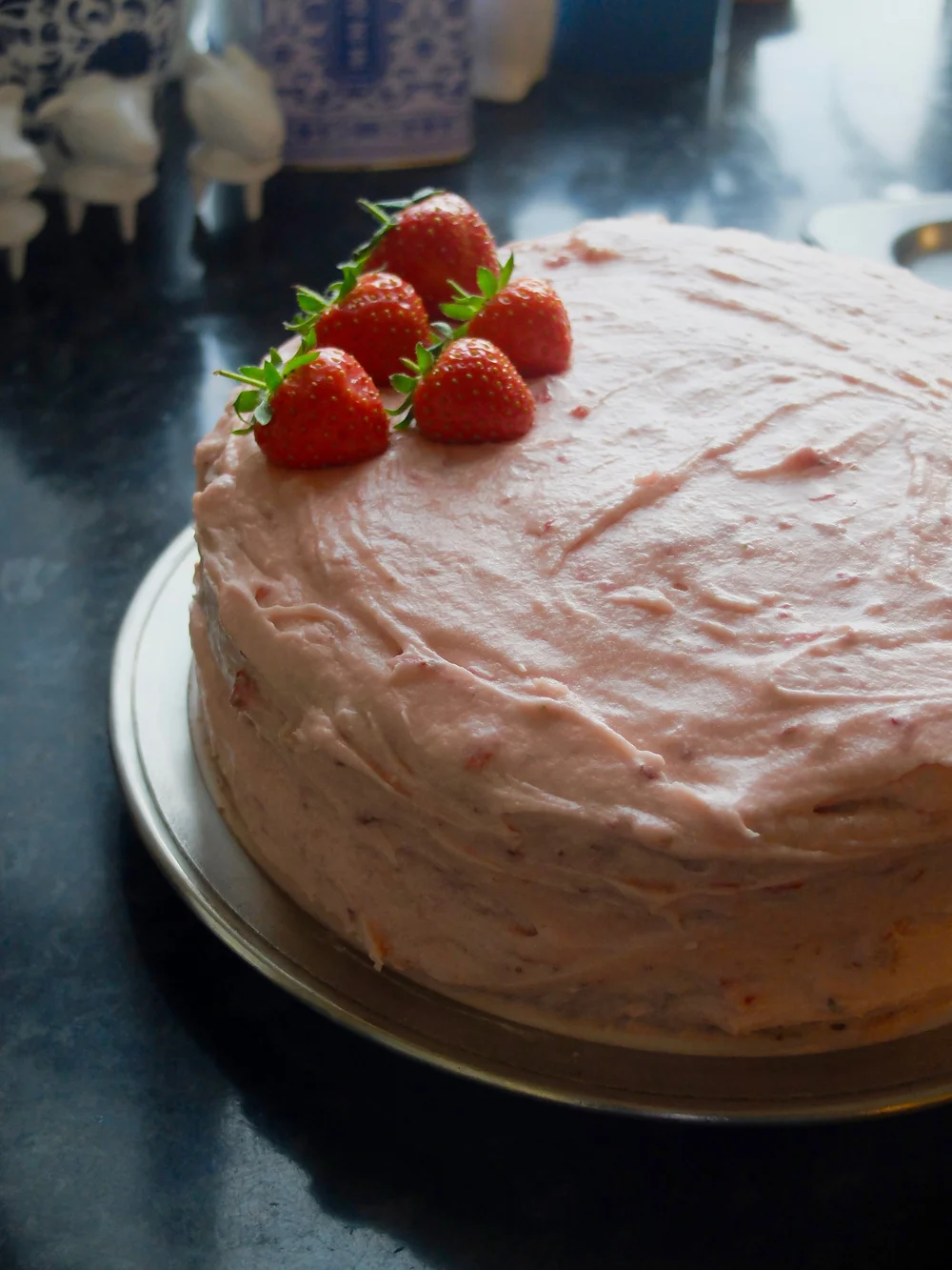 Strawberry Cake for Celebrating — Recipe Box Project