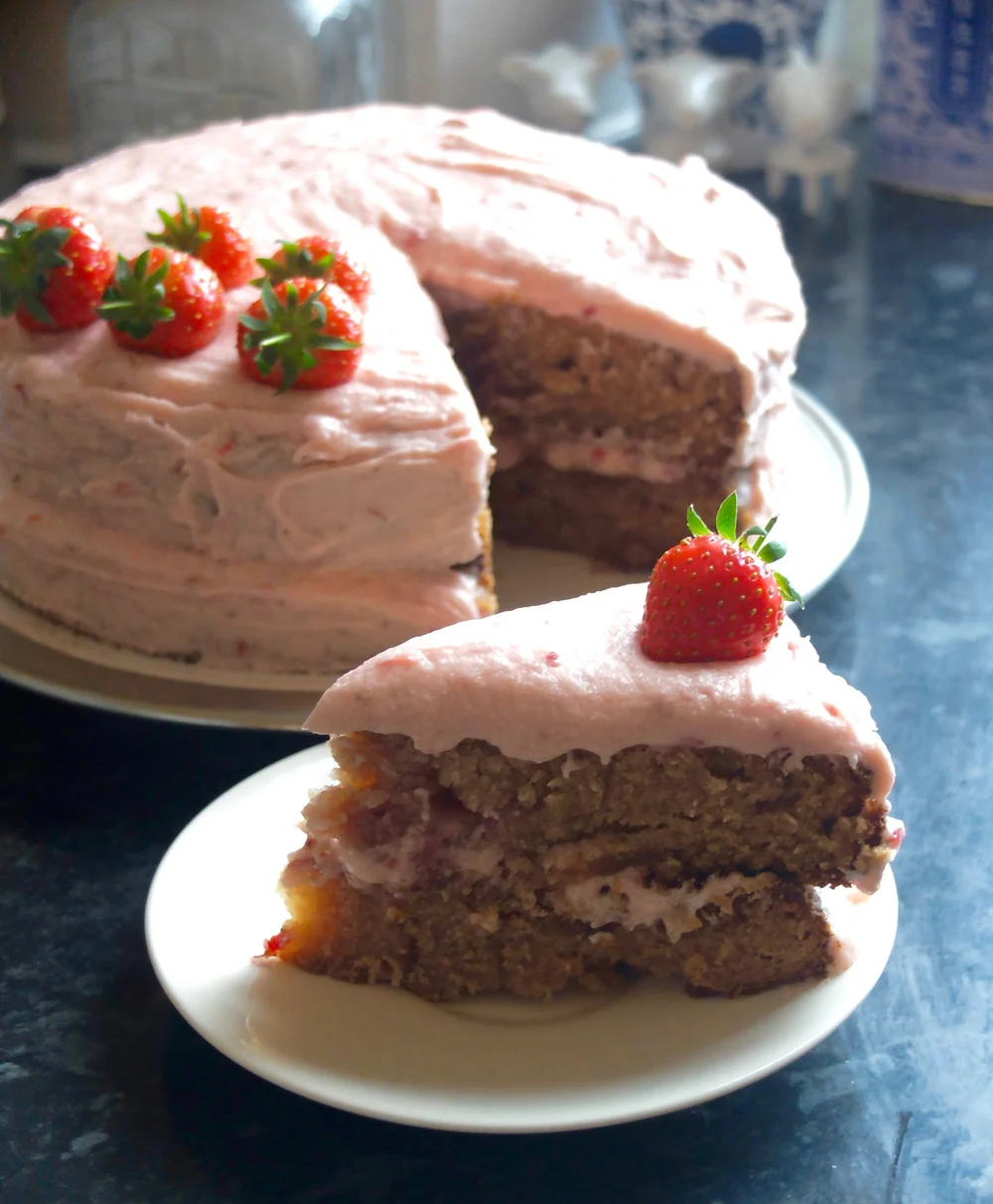 Strawberry Cake for Celebrating — Recipe Box Project
