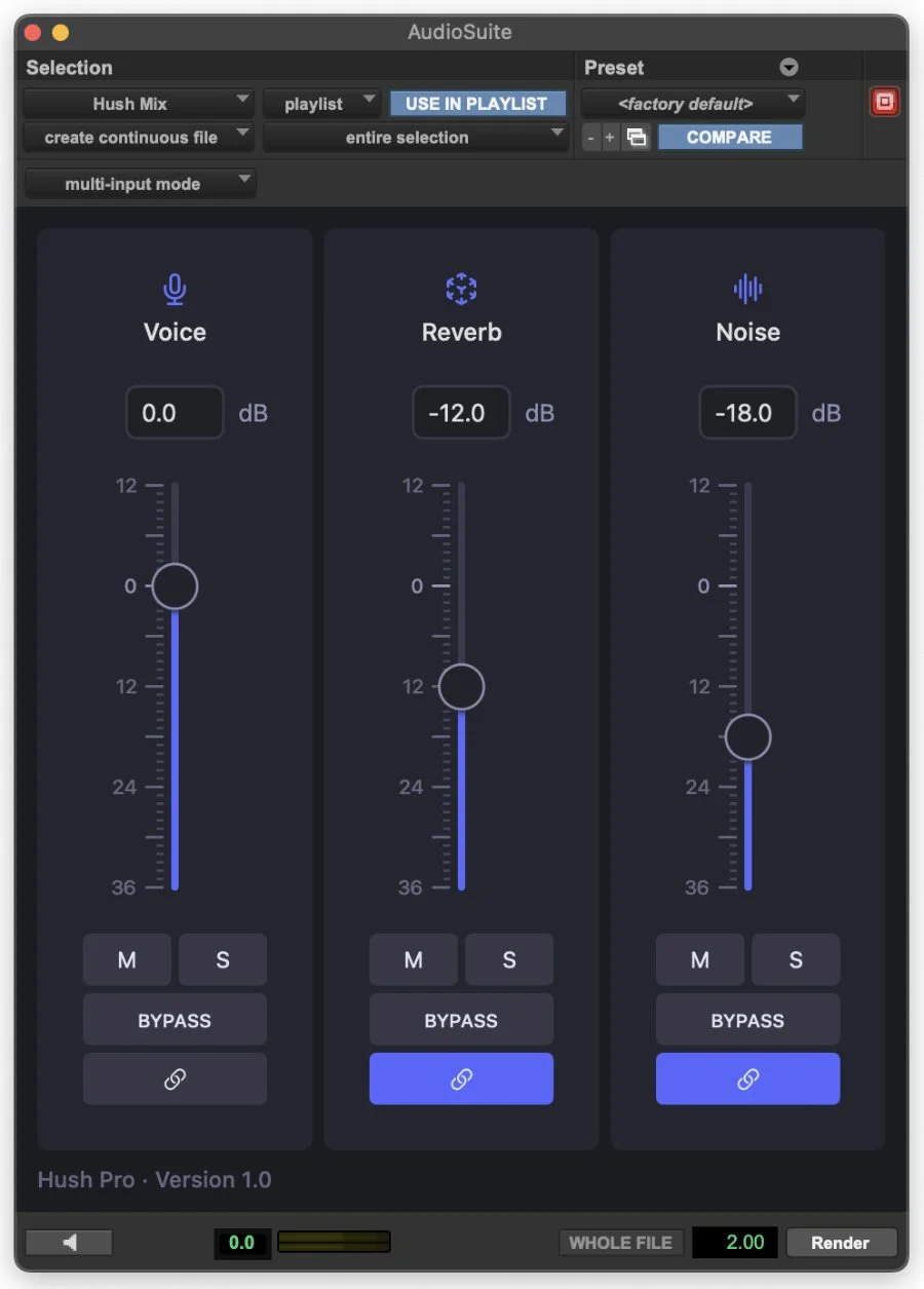 Hush Pro AI-Powered Dialogue Repair AAX Plugin Released | Production Expert