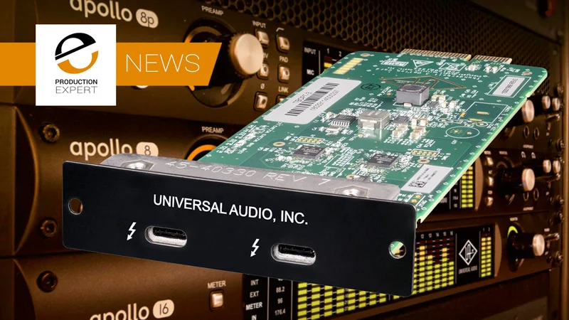 Universal Audio Ships Thunderbolt 3 Option Card For Apollo Rack ...