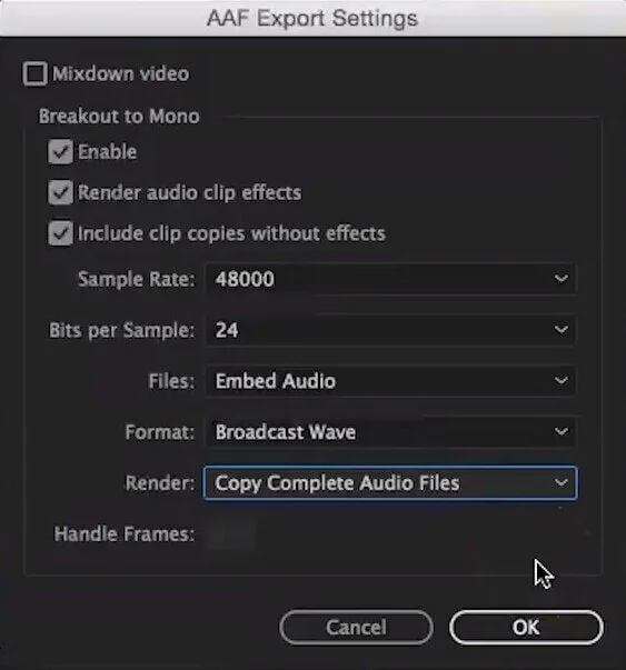How To Create A Pro Tools Friendly AAF From Adobe Premiere | Production ...