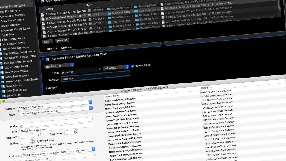 Bulk Renaming Audio Files For Delivery - Mac | Audio Production: News ...