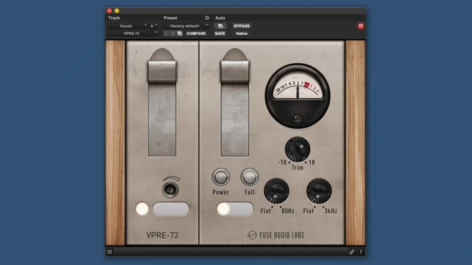 Free Plug In Fuse Audio Labs Vpre 72 Production Expert