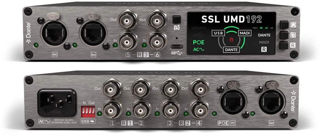 Solid State Logic UMD192 MADI and Dante Digital Audio Interface ...