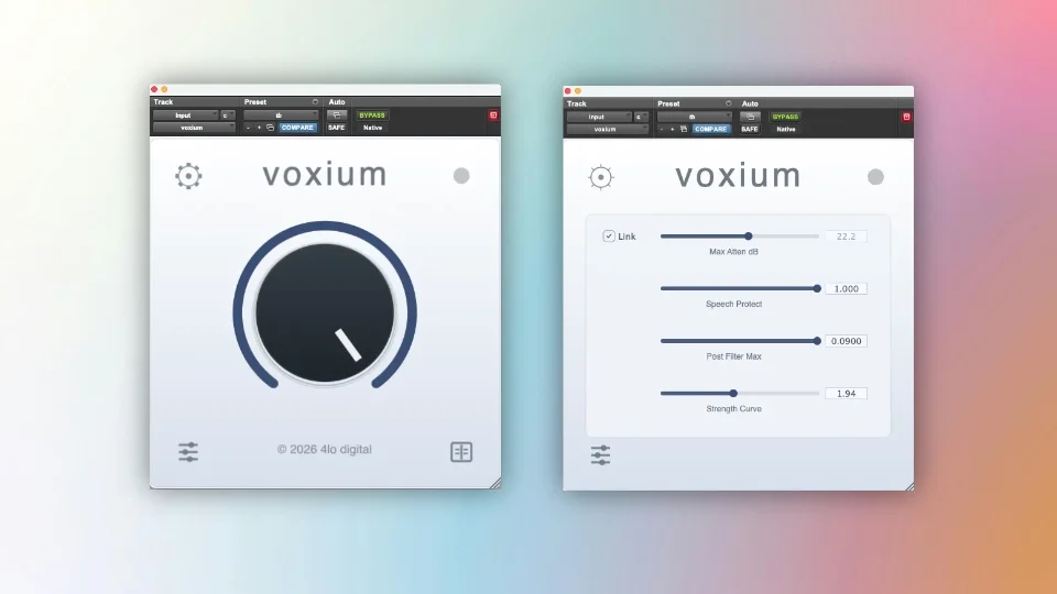 4LO Digital Release Voxium - Real-time Dialogue Noise Reduction Plugin ...