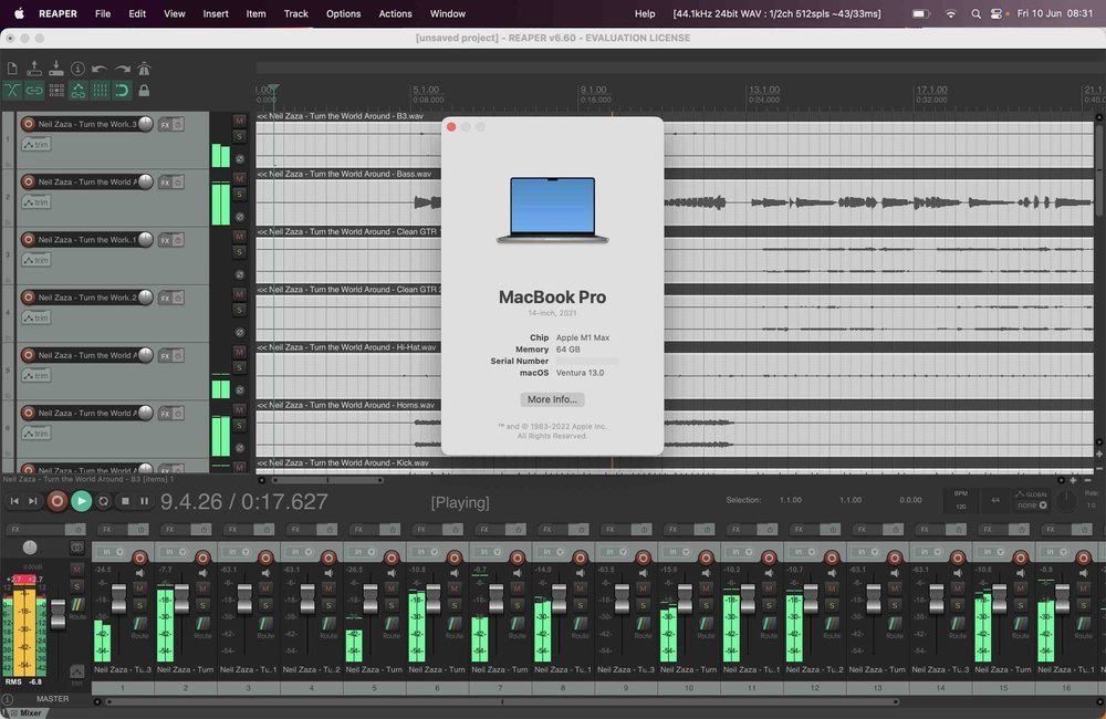 Pro Tools, Studio One, Cubase, REAPER & Logic Pro All Running On macOS ...