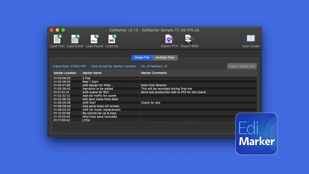 Sounds In Sync EdiMarker v2.1 Released With PTX File Support ...