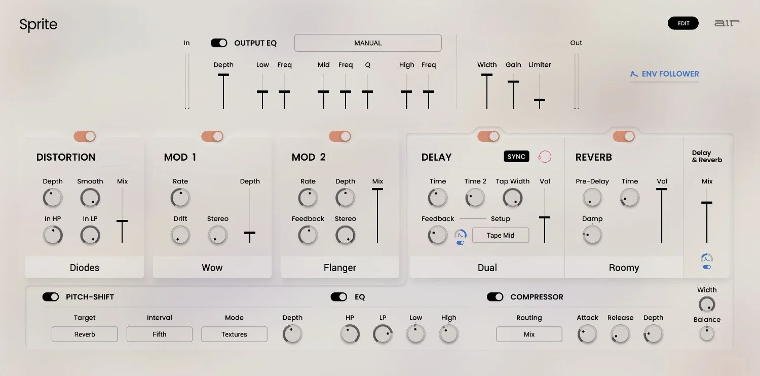 AIR Music Tech Sprite Multi Effects Plugin Released | Production Expert