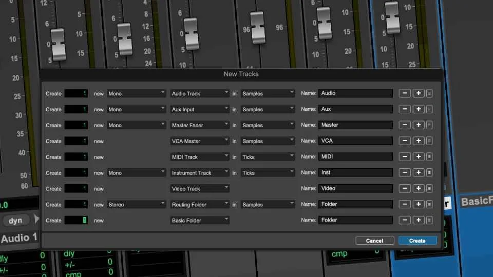 The 9 Pro Tools Track Types - What They Are And How They Are Used ...