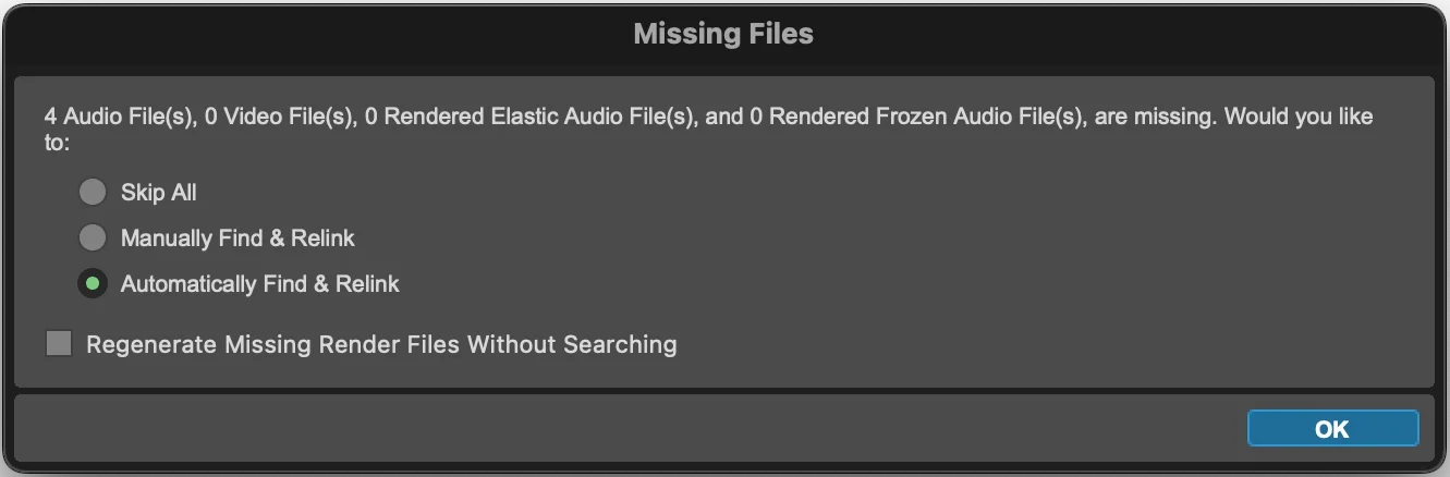 How to Fix Missing Files in Pro Tools Using Force Relink | Audio ...