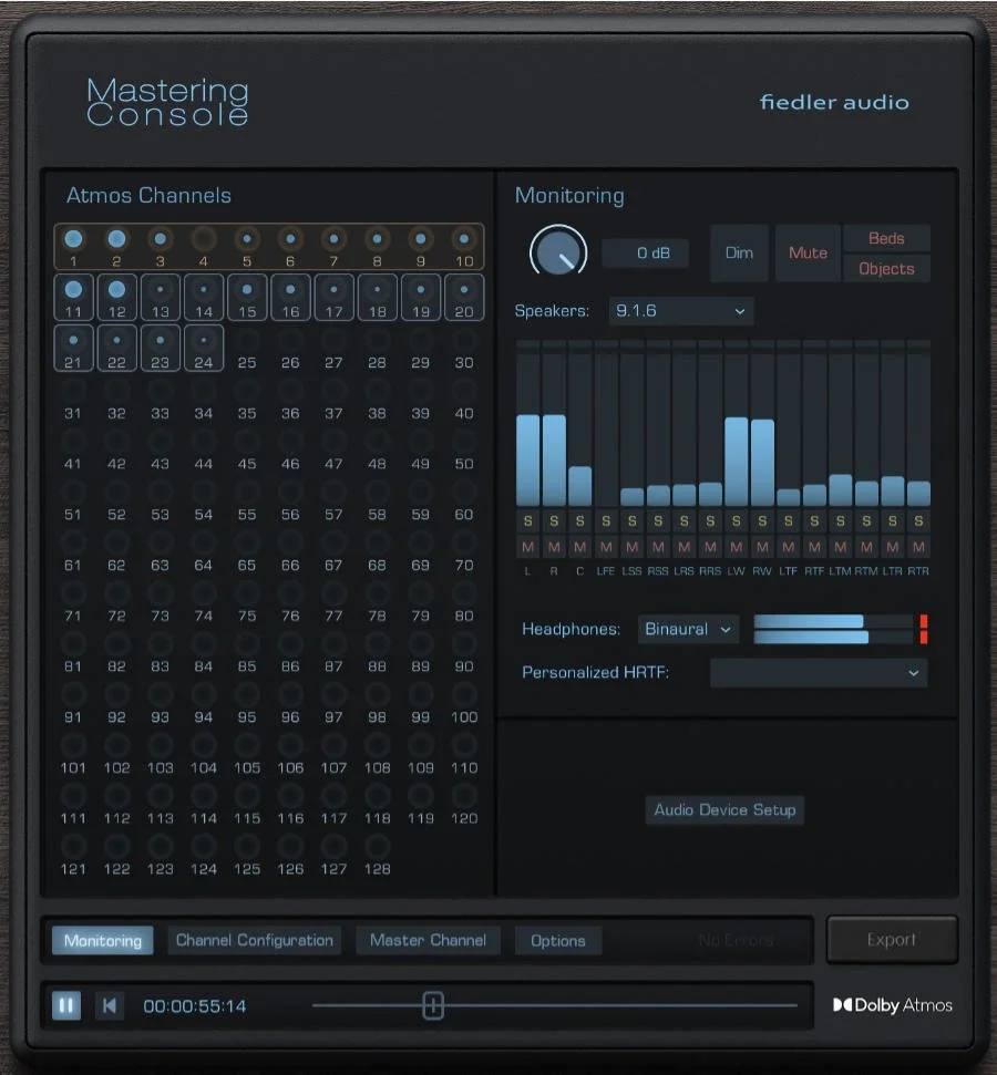 Fiedler Audio Mastering Console - Dolby Atmos Mastering Application ...