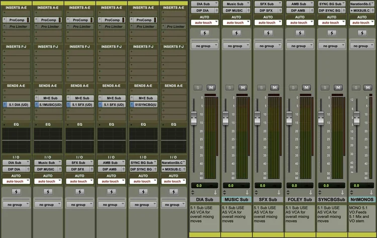 Free Pro Tools 5.1 And Stereo Post Production Mix Template - Updated | Production Expert