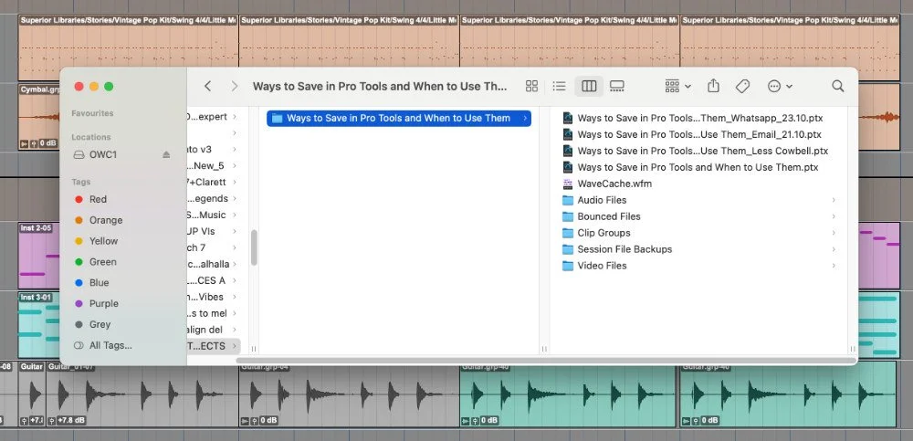 Five Ways To Save In Pro Tools And When To Use Them | Production Expert