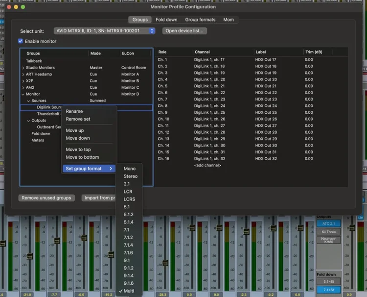 How To Set Up Multichannel Monitoring With Avid MTRX II | Audio ...