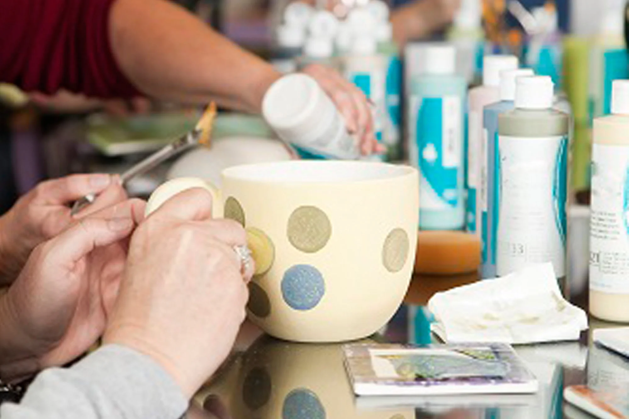 How It Works - Paint with us in the Studio! — The Pottery Piazza