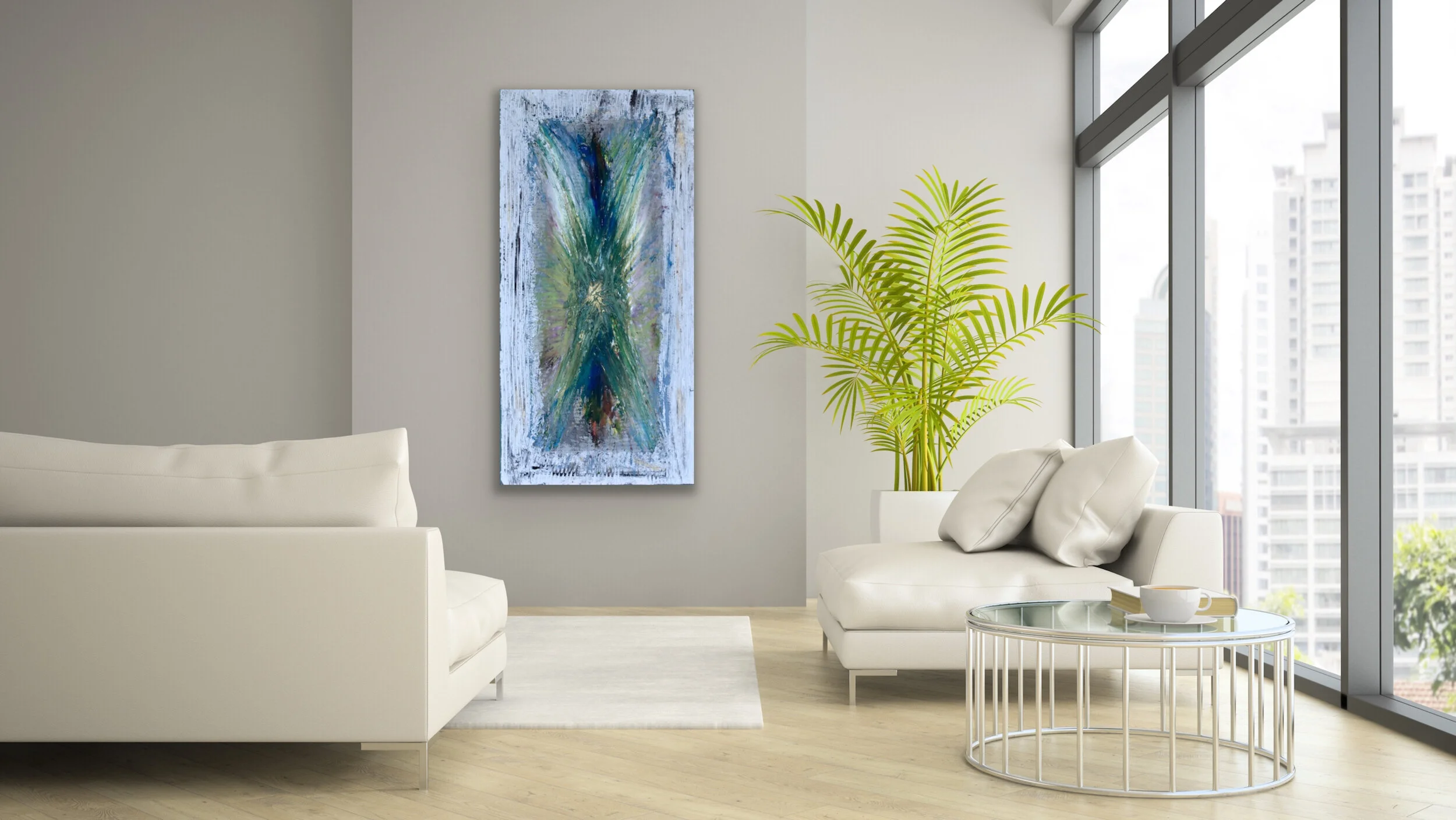 Abstract fresco painting “Unity” — Brit Hammer