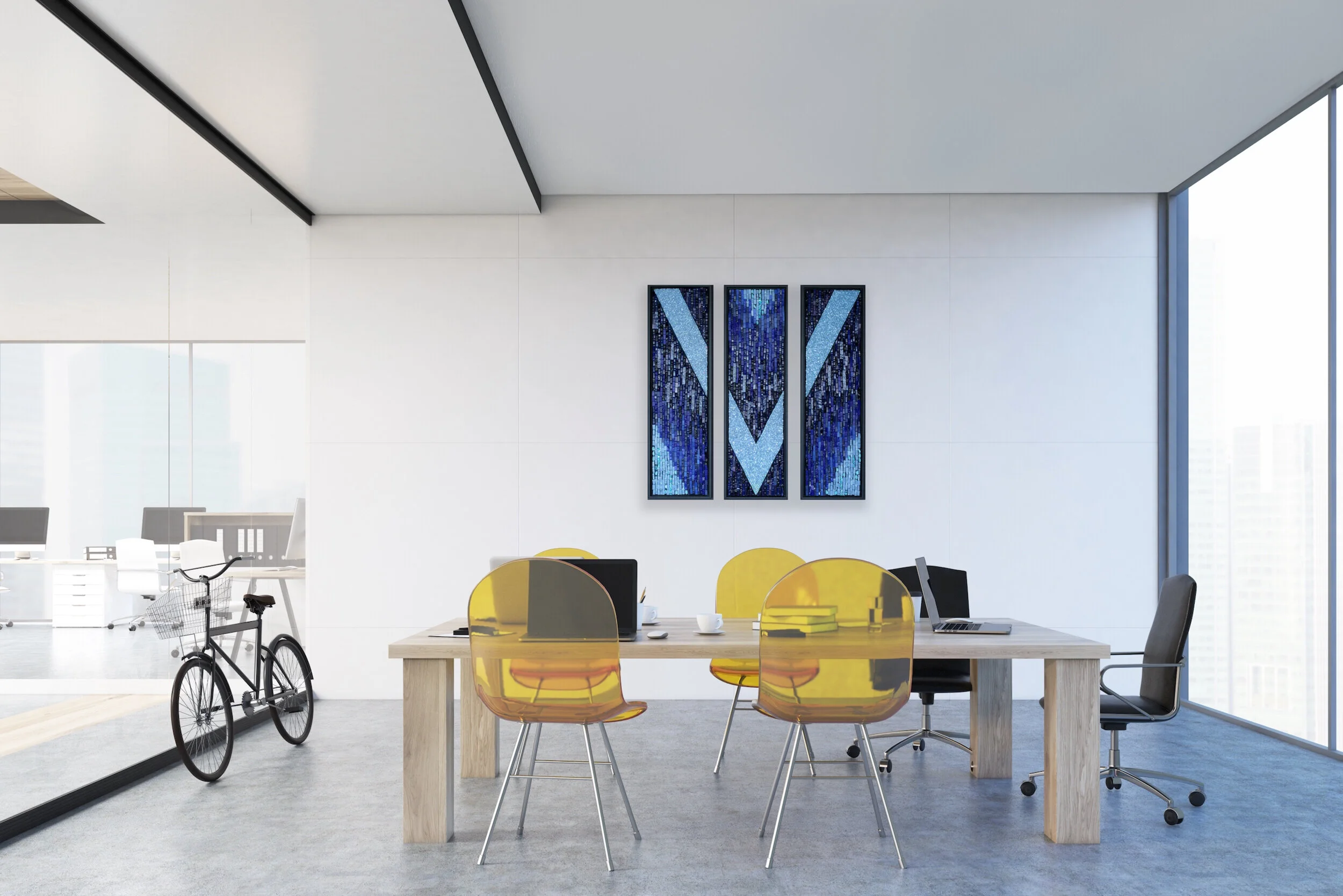 Contemporary glass mosaic art “Purity” — Brit Hammer Studio