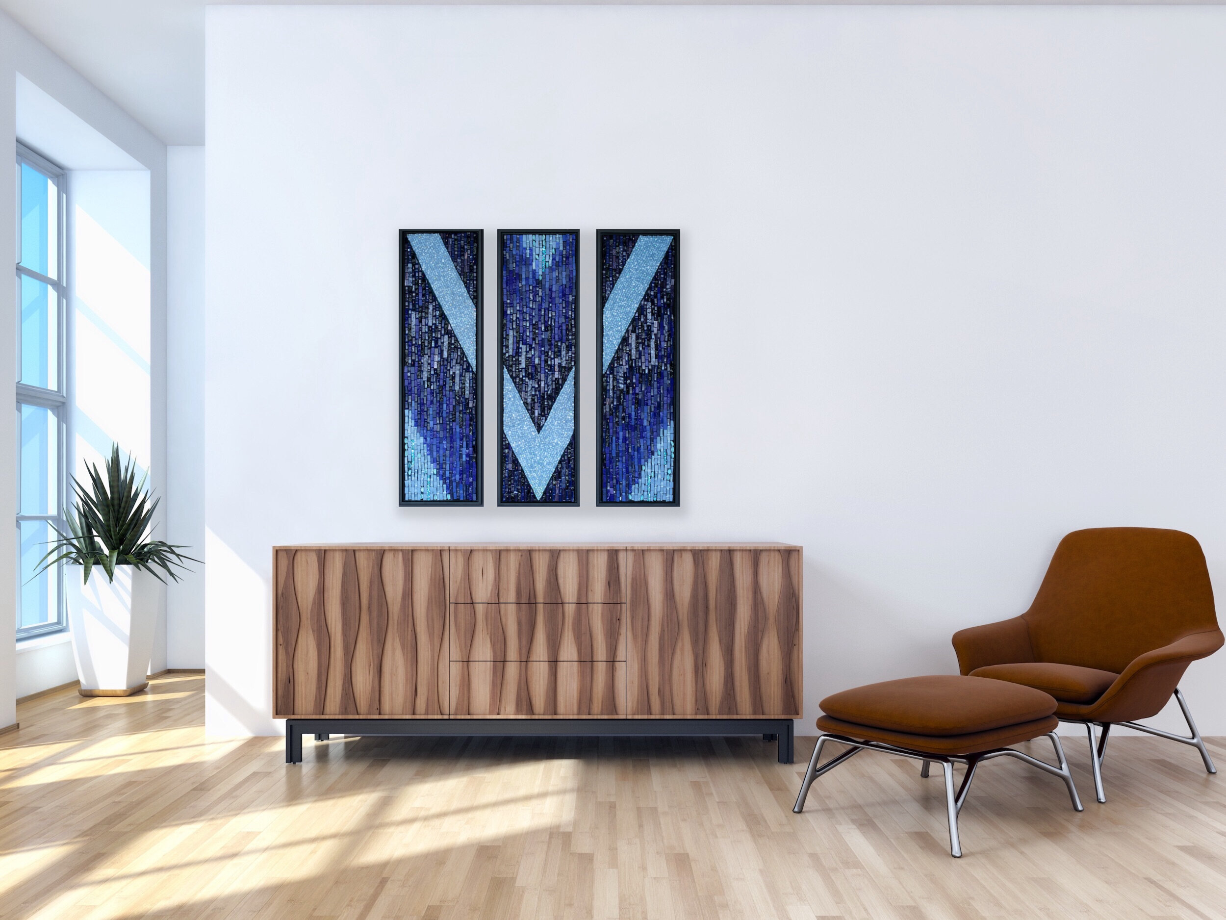Contemporary glass mosaic art “Purity” — Brit Hammer Studio