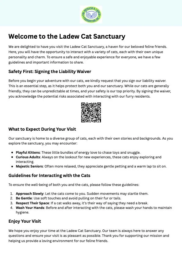 Liability Waiver — Patricia H. Ladew Foundation, Inc.