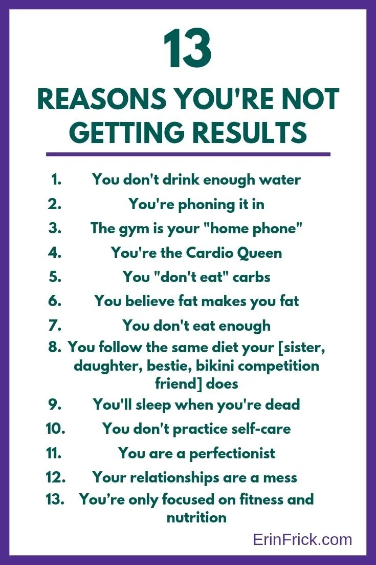 13 Reasons You're Not Seeing Results from your Workouts — ERIN FRICK ...
