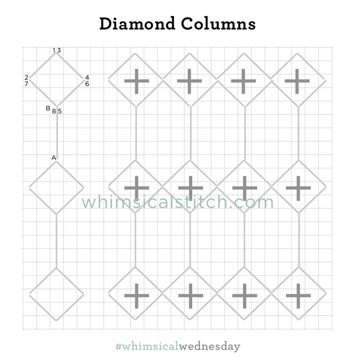 Diamond Columns — whimsicalstitch.com
