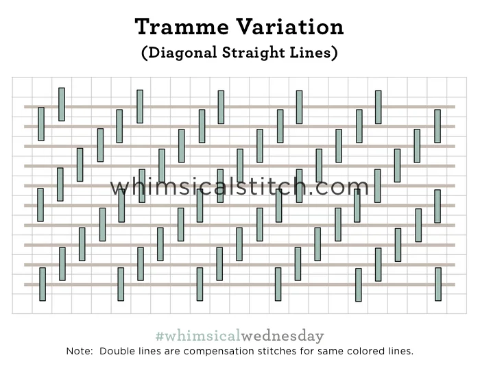 Diagonal Straight Lines — whimsicalstitch.com