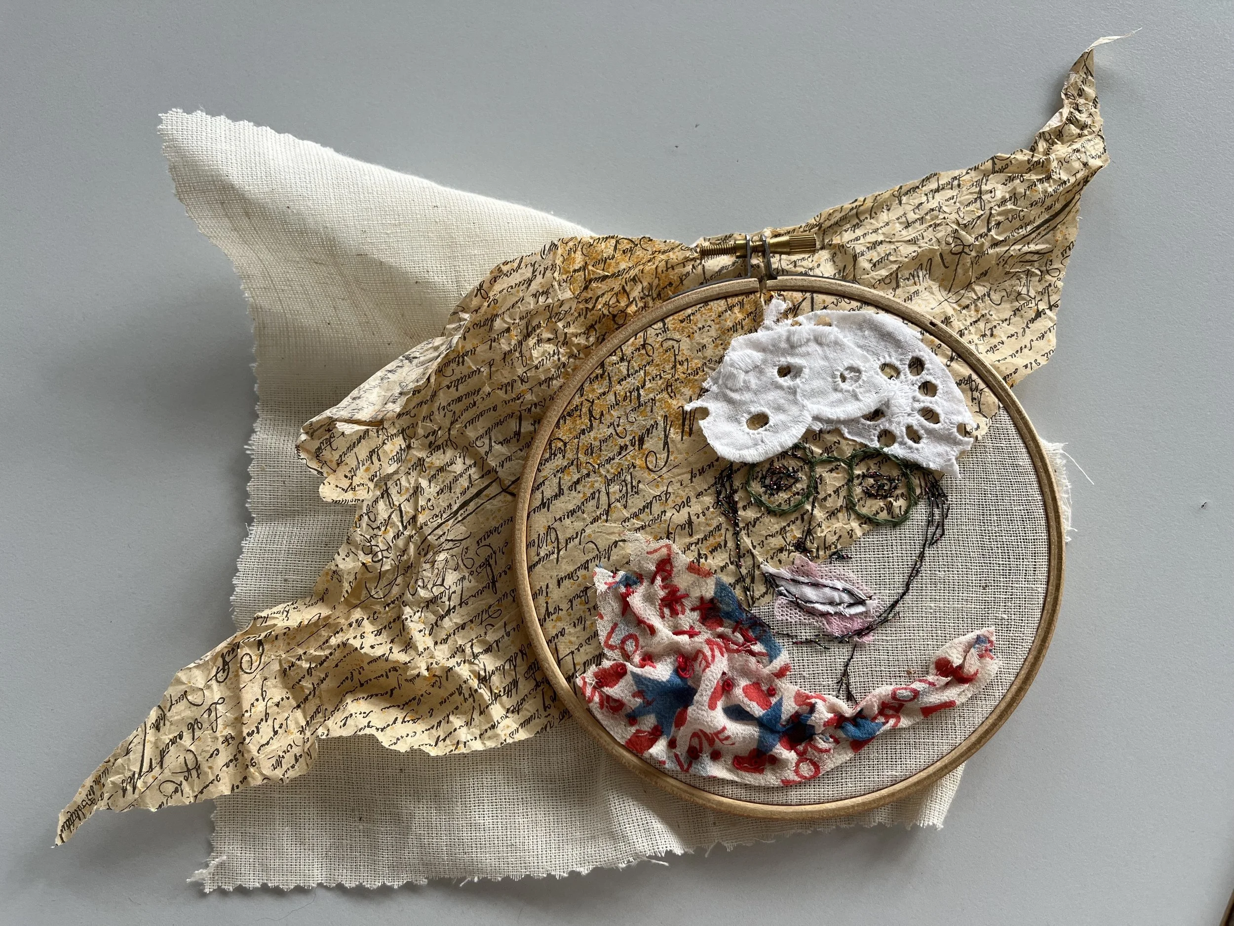 Narrative Based Stitch Collage (ZOOM) — Ailish Henderson - Art Textiles ...