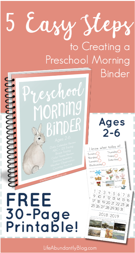 How to Use a Preschool Morning Binder (PLUS all you need to get started ...