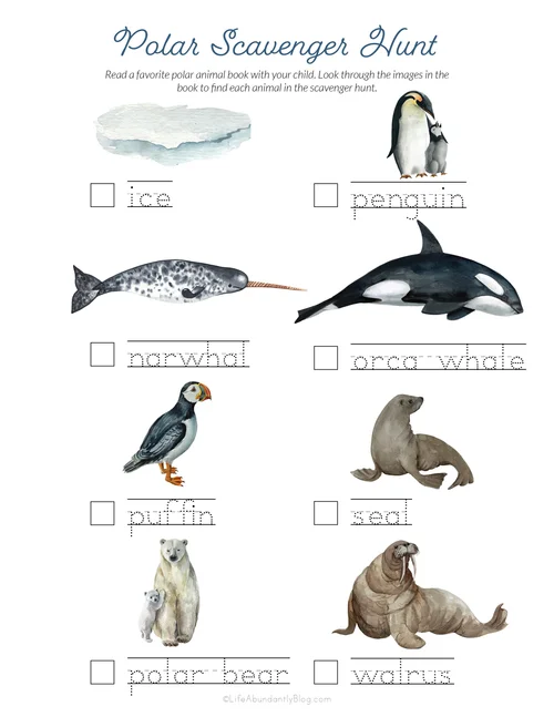 FREE Polar Animals Fun Pack! — Life, Abundantly