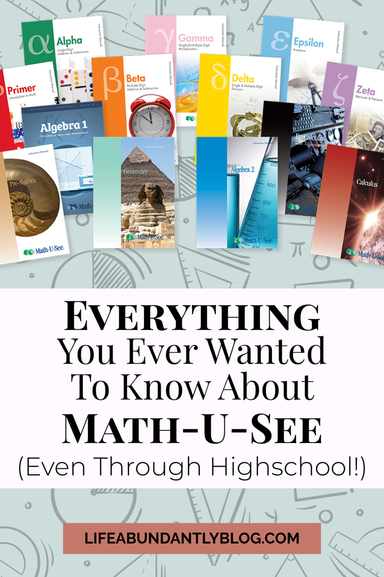 Everything You Ever Wanted to Know About Math-U-See {Even through High ...