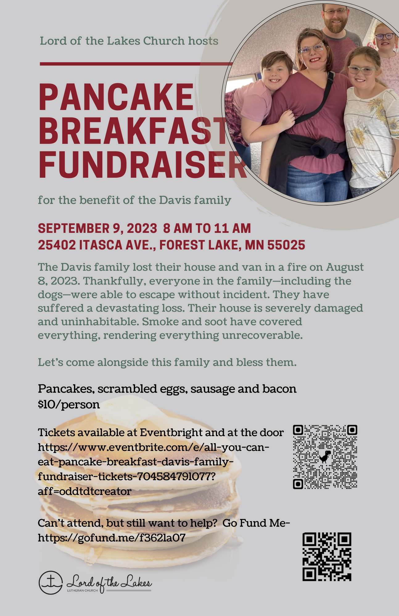 Church Pancake Breakfast Flyer