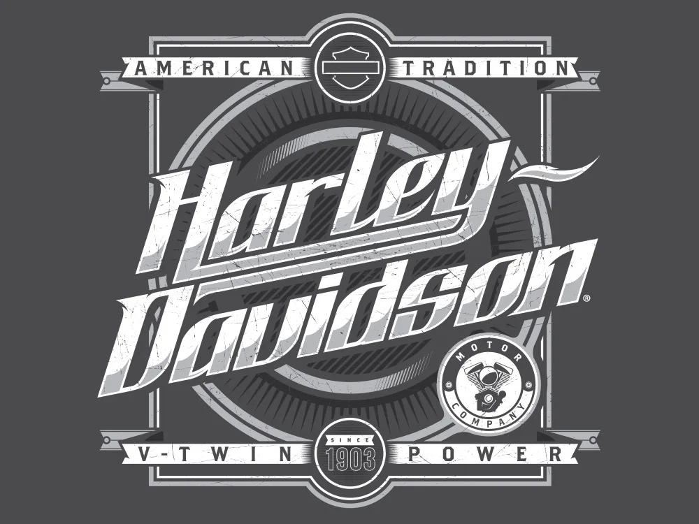 Vintage Harley Davidson Logo Vector
